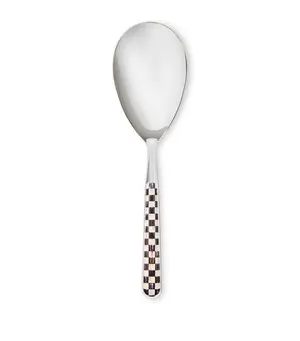 MACKENZIE-CHILDS Stainless Steel Courtly Check Bistro Serving Spoon - Black
