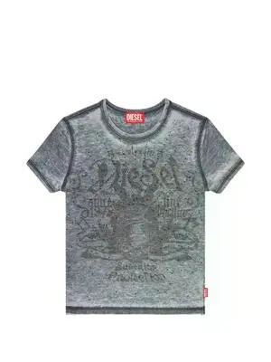 DIESEL® Embellished Burnout T-shirt - Grey