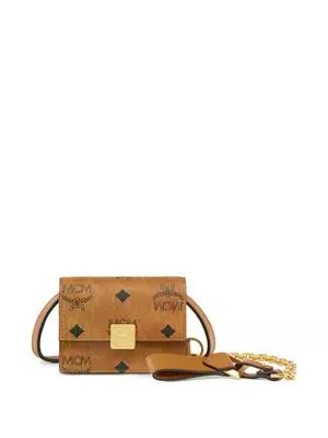 Mcm Aren Visetos Chain-strap Charm - Neutrals