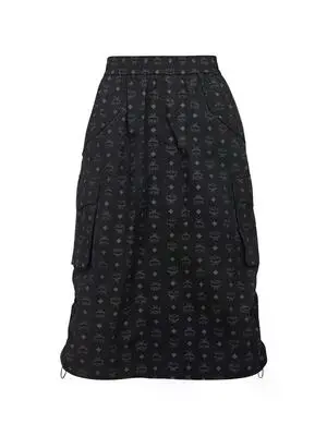 Mcm Monogram Cargo Skirt