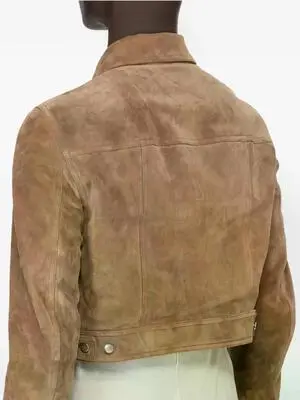 Rick Owens Cropped Suede Worker Jacket