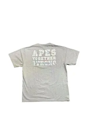 A BATHING APE Honeycomb Camo College T-shirt - Grey