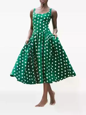 Cara Cara Regio Polka-dot Midi Dress