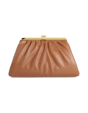 N°21 Leather Gathered Clutch With Chain Strap