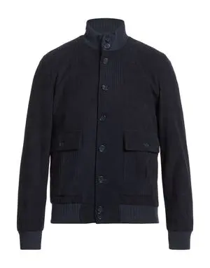 EXTE Bomber Jacket In Corduroy - Blue