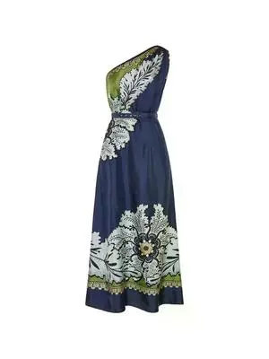 La DoubleJ One-shoulder Floral Print Maxi Dress