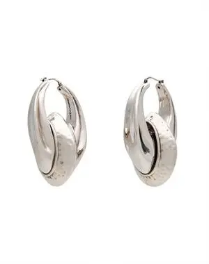 Alexander McQueen Brass Hoop Earrings - Silver