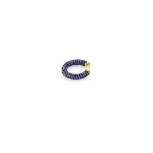JAREDJAMIN Elara Gold Plated Ear Cuff With Crystal Embellishments - Blue