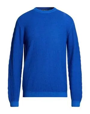 DANIELE FIESOLI Bright Virgin Wool & Cashmere Crewneck Sweater - Blue