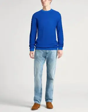 DANIELE FIESOLI Bright Virgin Wool & Cashmere Crewneck Sweater - Blue