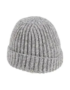 Eleventy Platinum Beanie In Wool, Cashmere, And Elastane - Grey