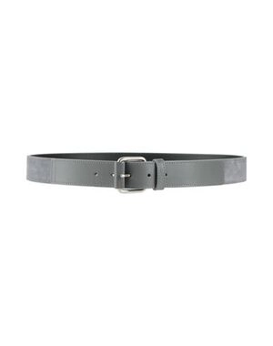 LIU •JO MAN Suede And Leather Belt - Grey