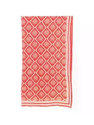 MOULETA Fringed Scarf - Red