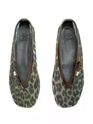GANNI Jenny Leopard-print Ballet Flats