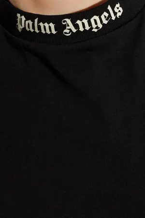 Palm Angels Cropped Top With Gothic Logo