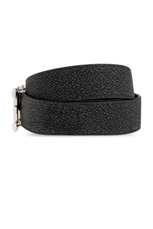 A BATHING APE Leather Belt With Logo Buckle
