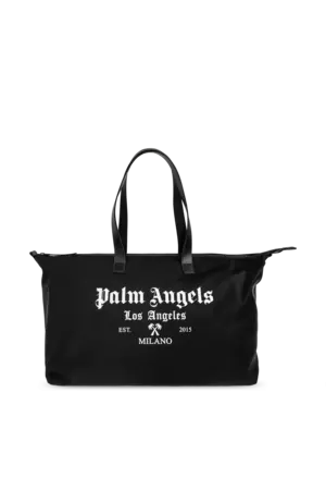 Palm Angels Logo Shopper Bag - Black