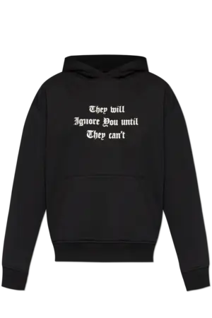 Palm Angels Hooded Sweatshirt With Gothic Print
