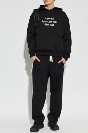 Palm Angels Hooded Sweatshirt With Gothic Print