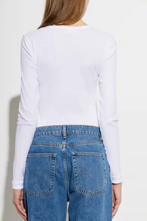 GANNI Ribbed Long Sleeve Top