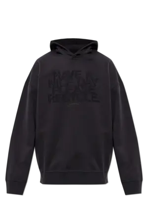 GANNI Embroidered Cotton Hoodie