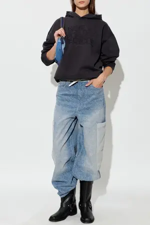 GANNI Embroidered Cotton Hoodie