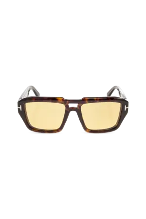 TOM FORD Rectangle Full Rim Sunglasses - Brown