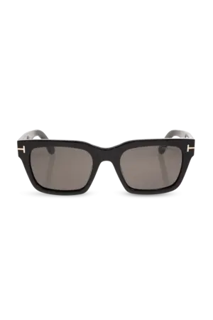 TOM FORD Rectangular Full Rim Sunglasses With Metallic Detail