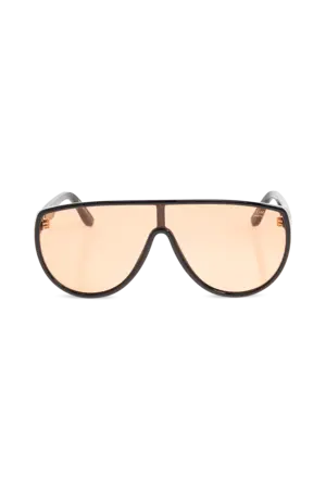 TOM FORD Geometric Visor Sunglasses - Black