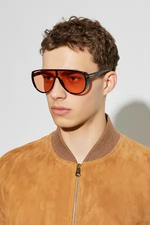 TOM FORD Geometric Visor Sunglasses
