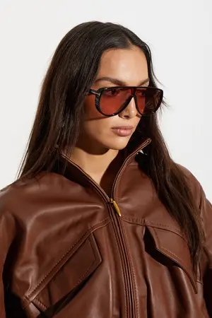 TOM FORD Acetate Visor Sunglasses - Black