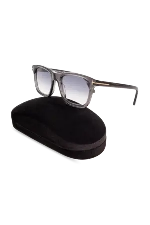 TOM FORD Rectangle Full Rim Acetate Sunglasses - Grey