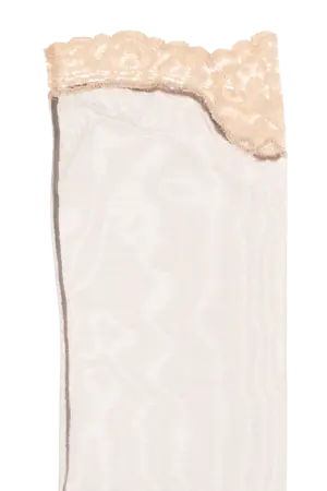 Valentino Garavani Knee-high Socks With Lace Trim