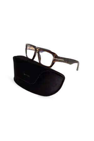 TOM FORD Rectangular Tortoiseshell Eyeglasses