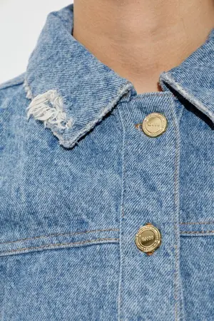GANNI Distressed Denim A-line Dress