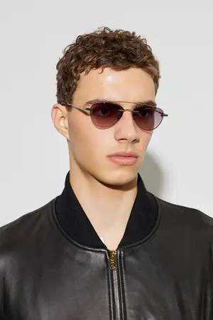 TOM FORD Aviator Sunglasses With Tone Frames