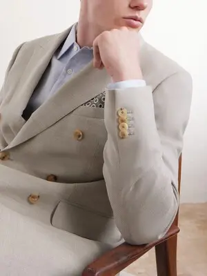 Mr P. Wool-hopsack Suit Jacket