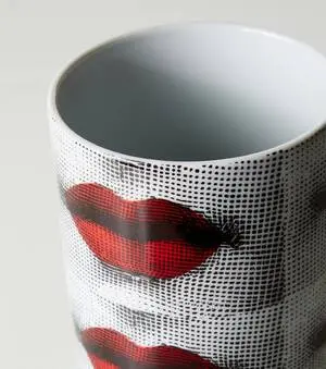 FORNASETTI Bocche Small Porcelain Vase