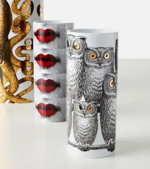 FORNASETTI Civette Small Porcelain Vase