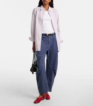 NILI LOTAN Yorke Striped Cotton Shirt