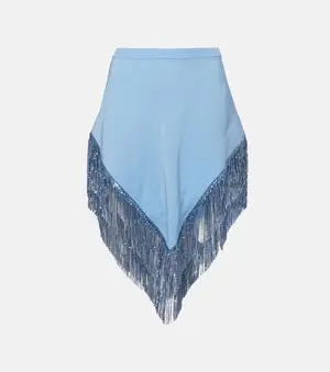 Rabanne Chainmail Crêpe Miniskirt - Blue