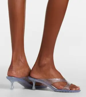 JIMMY CHOO Jelly Drop Glitter Tpu Mules