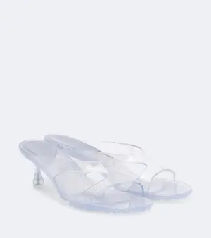 JIMMY CHOO Jelly Drop Glitter Mules - Transparent