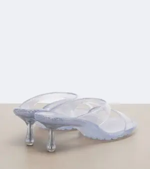 JIMMY CHOO Jelly Drop Glitter Mules - Transparent