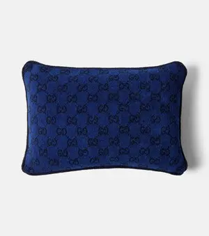 Gucci Gg Cotton Cushion - Blue