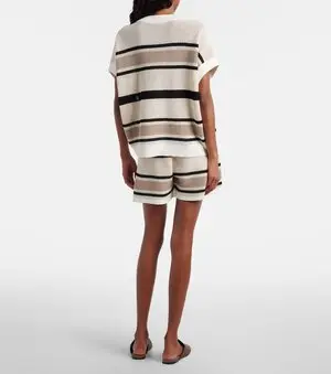 Brunello Cucinelli Striped Cotton Shorts
