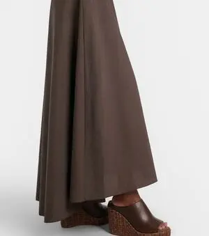 Brunello Cucinelli Belted V-neck Maxi Dress - Brown