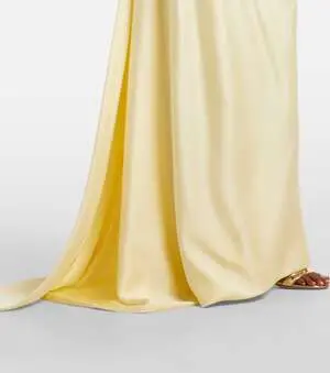 VIVIENNE WESTWOOD Nova Cocotte Draped Satin Bustier Gown - Yellow