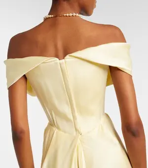 VIVIENNE WESTWOOD Nova Cocotte Draped Satin Bustier Gown - Yellow