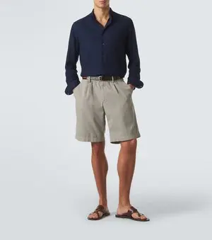 Brunello Cucinelli Striped Cotton And Silk Shirt